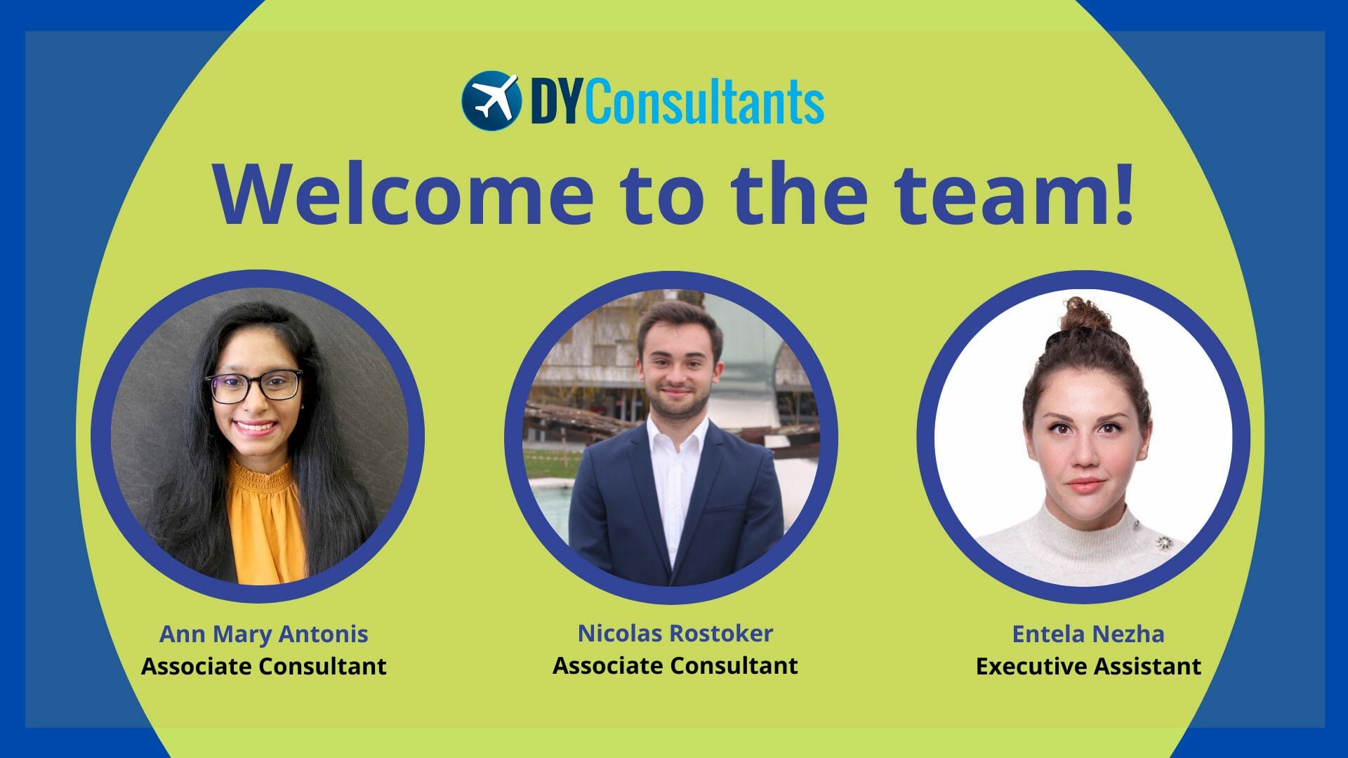 Welcome Our New Team Members! - DY Consultants